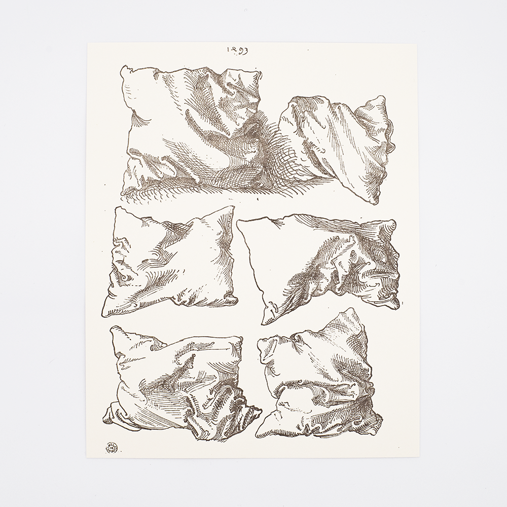 Albrecht Dürer's Six Studies of Pillows Letterpress | 20x200